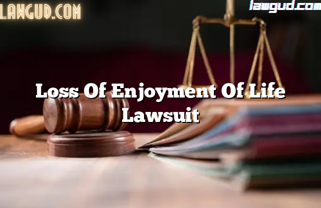 Loss Of Enjoyment Of Life Lawsuit [Updated] - LawGud