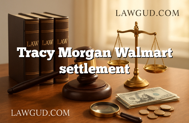 Tracy Morgan Walmart settlement - LawGud